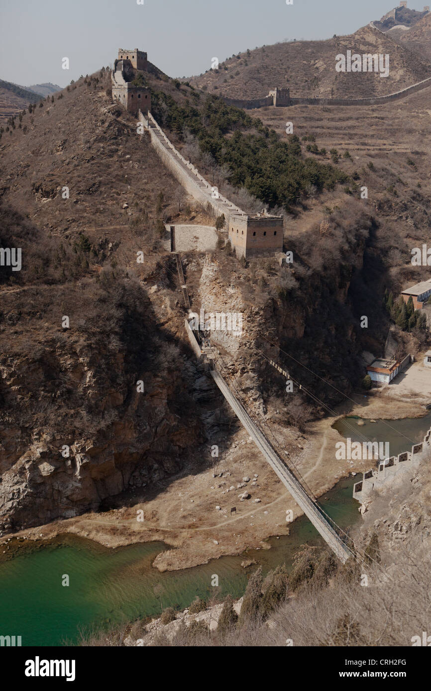 Great wall of china simatai sky bridge hi-res stock photography and ...