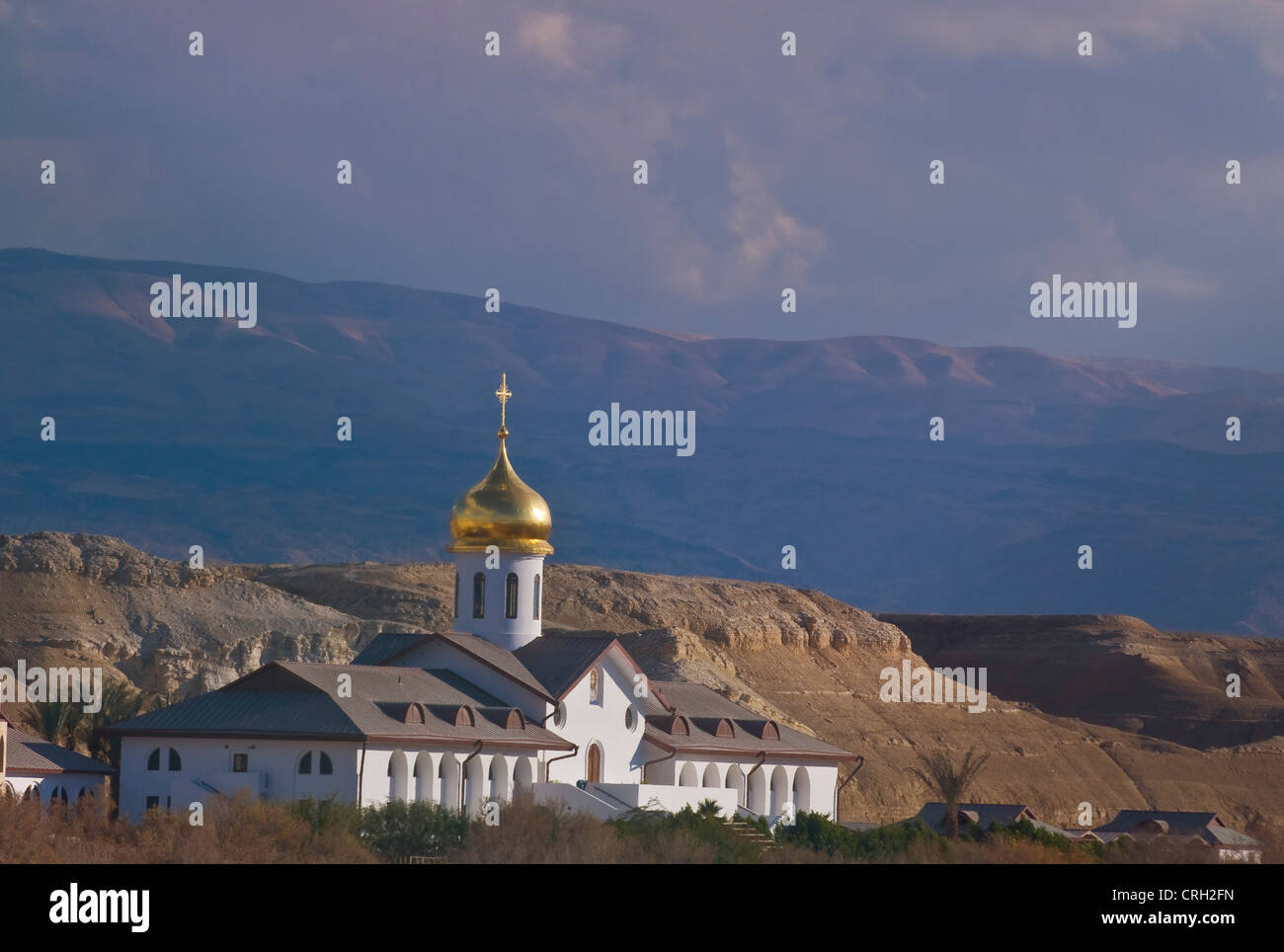 The Greek Orthodox church of St. John the baptist near the Jordan river ...