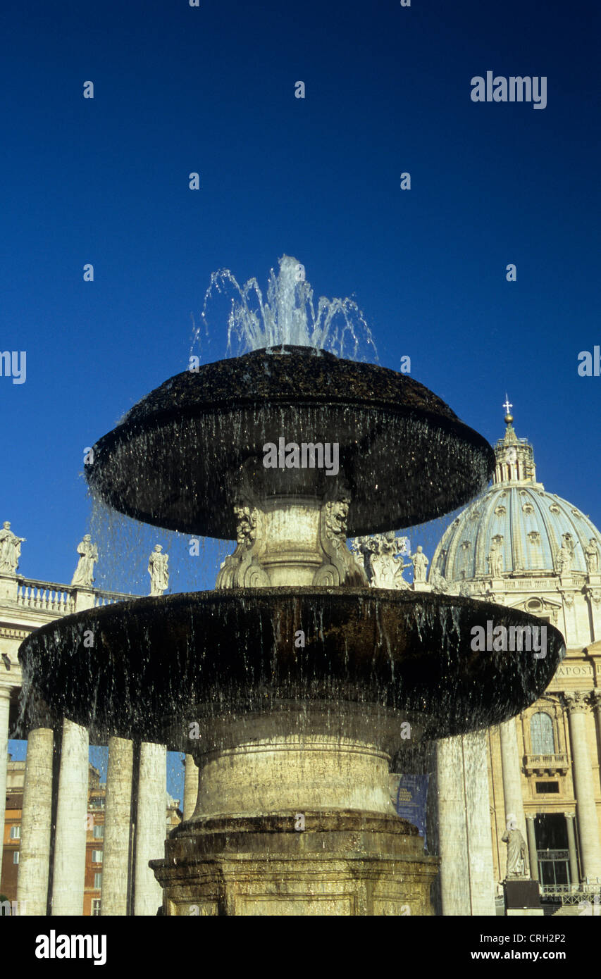 Italy, Rome, the Vatican courtyard-Piazza San Peitro, one of the many ...