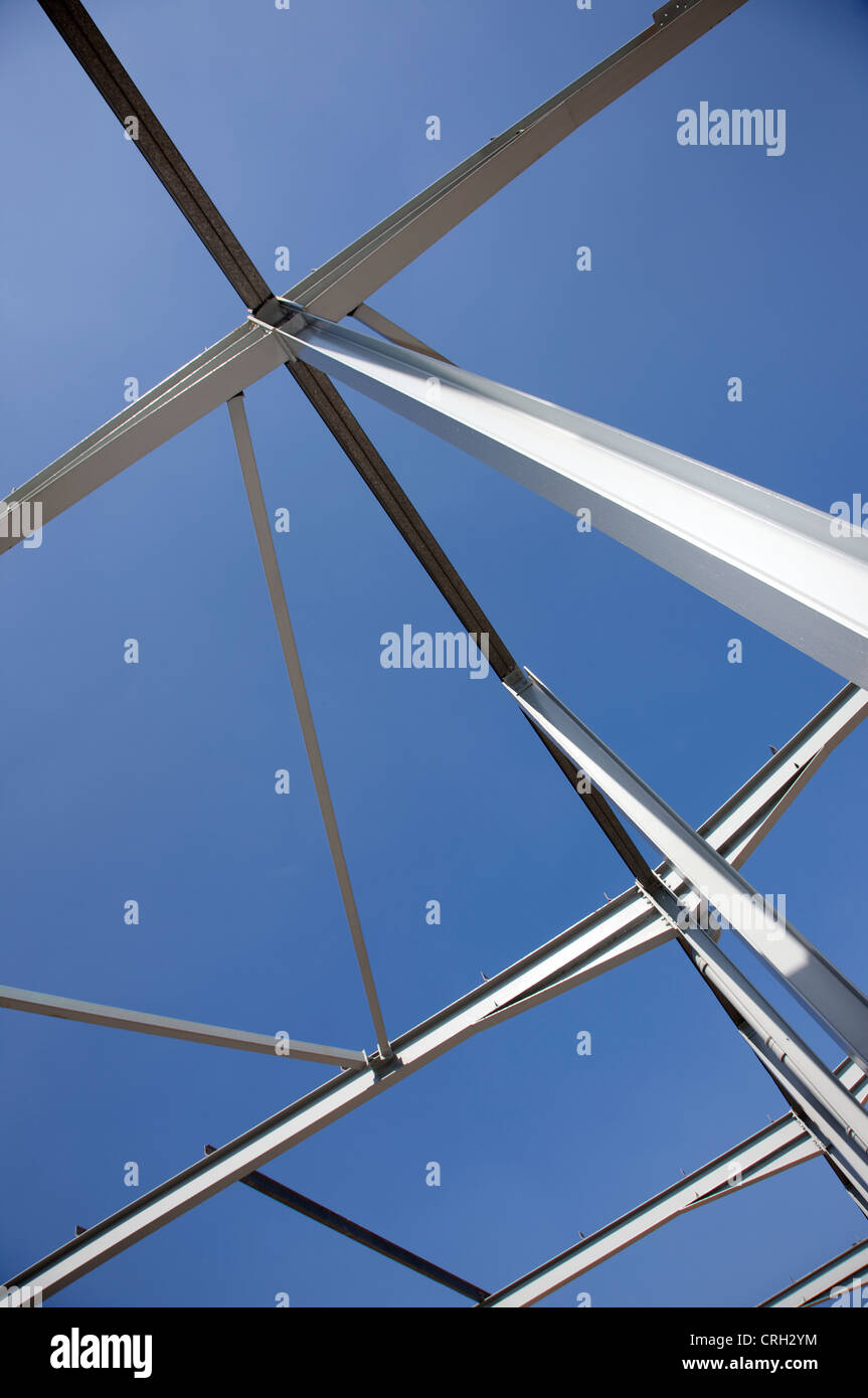 Metal framework for warehouse Stock Photo - Alamy