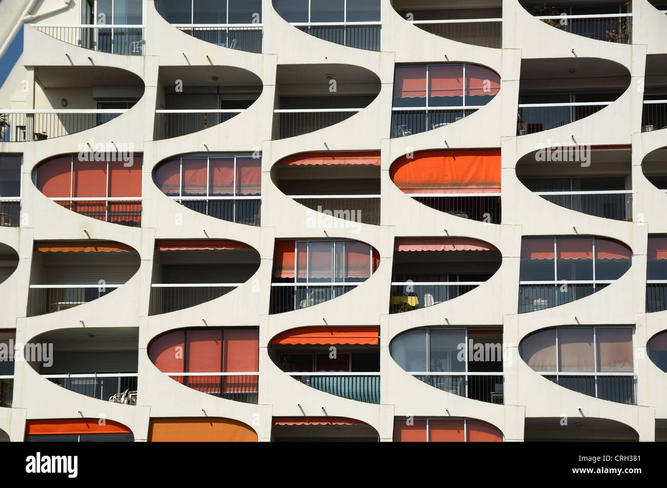 Window Patterns of Modernist Apartment Building or Block of Holiday ...