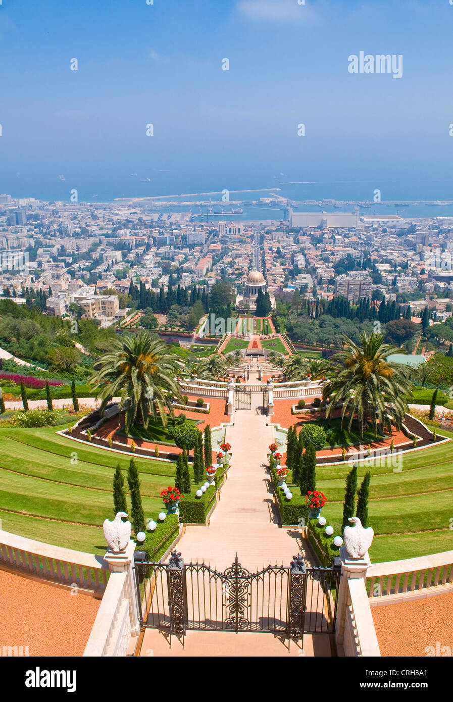 The Bahai gardens in Haifa north Israel Stock Photo - Alamy