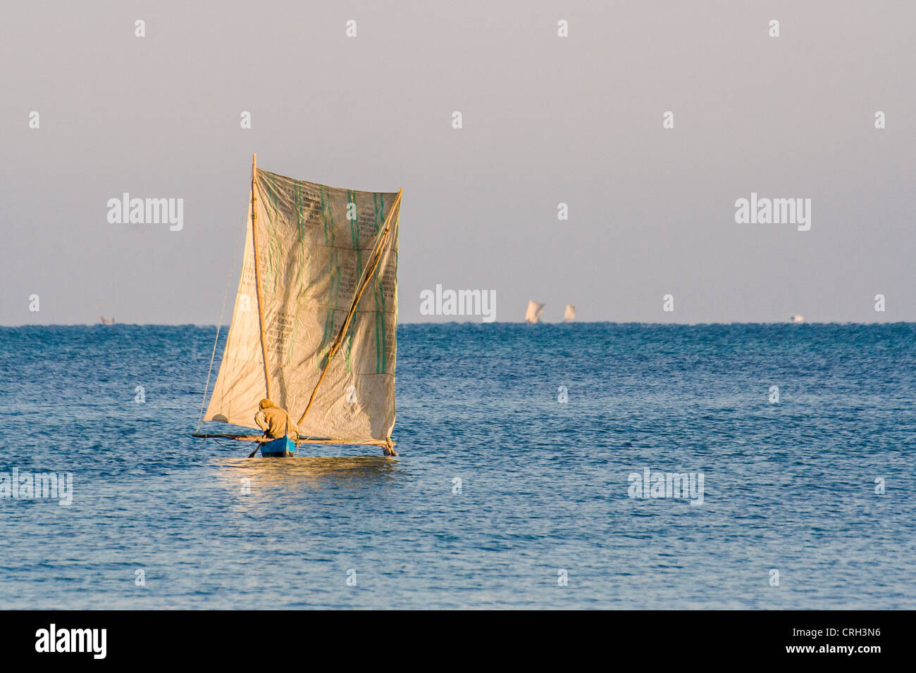 Simple pirogue fishing boat hi-res stock photography and images - Alamy