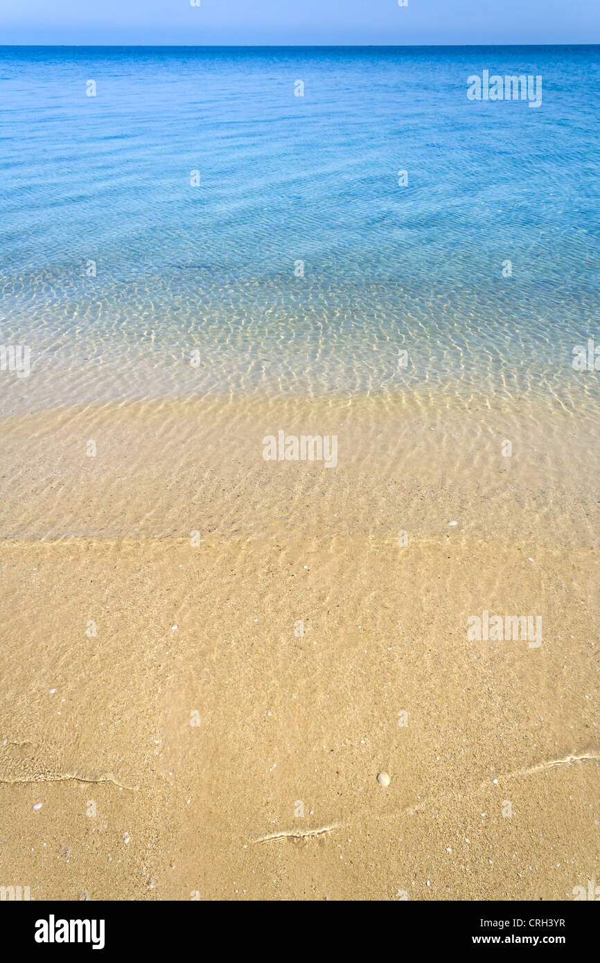 Beautiful tropical beach front of the lagoon Stock Photo - Alamy