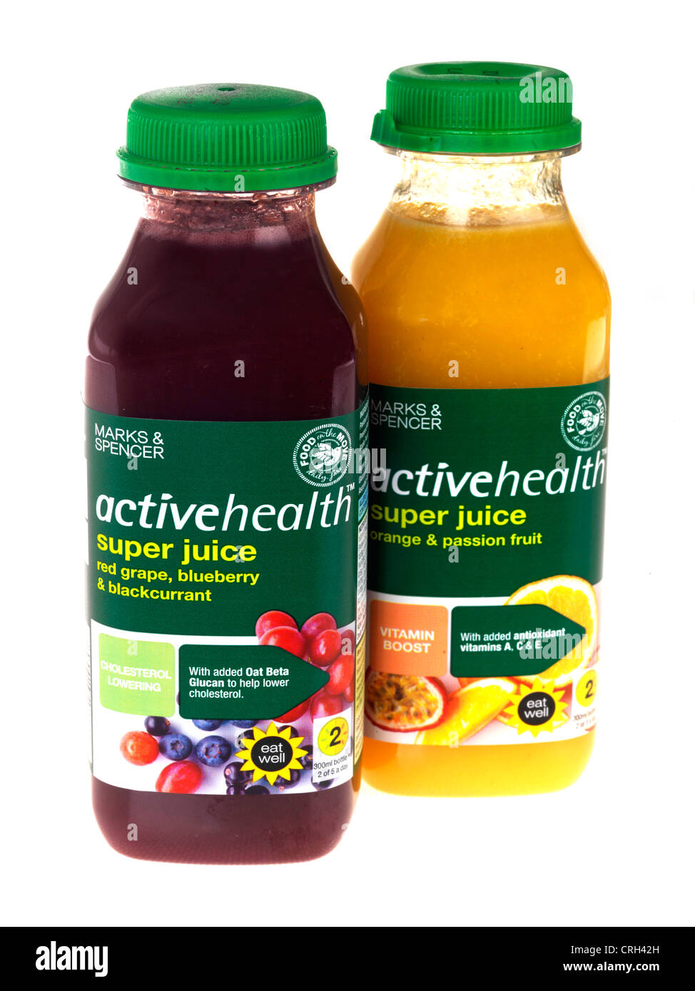 Bottles of Fruit Juice Stock Photo - Alamy