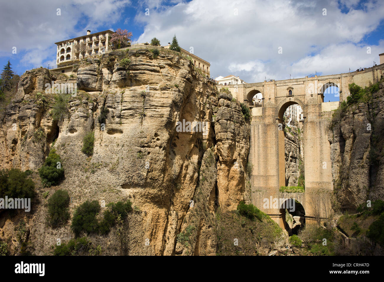 Scenic New Bridge (Spanish: Puente Nuevo) from 18th century between ...