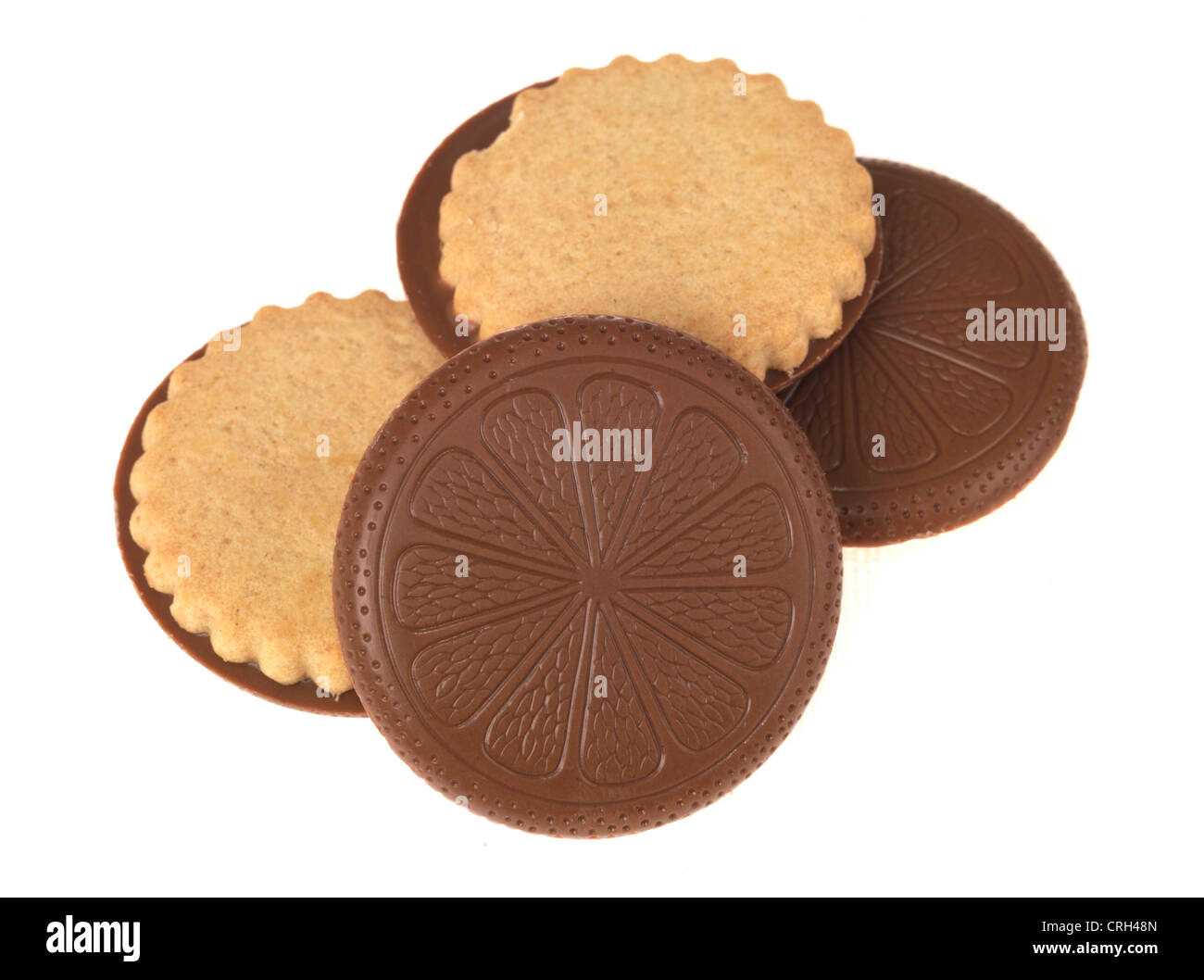 Round chocolate biscuits filled hi-res stock photography and images - Alamy