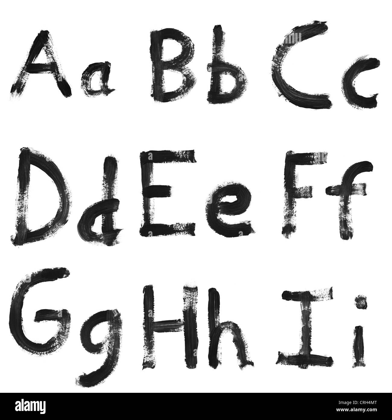 Set of painted letters, numbers & symbols Stock Photo - Alamy