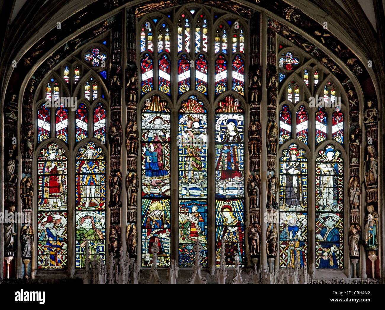Medieval stained glass st marys church hi-res stock photography and ...