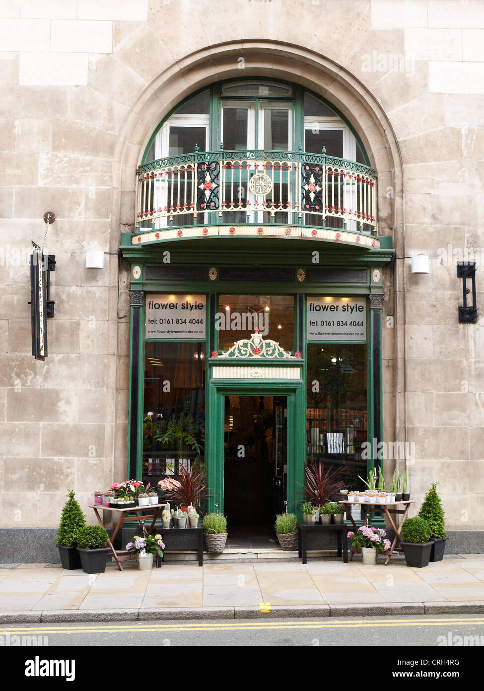 Flower style shop in Quay Street Manchester UK Stock Photo - Alamy