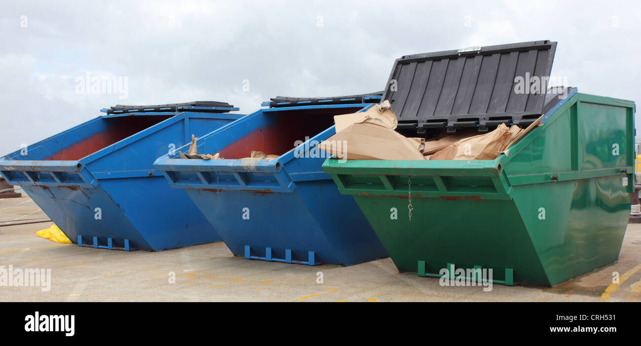 Industrial waste skips Stock Photo - Alamy