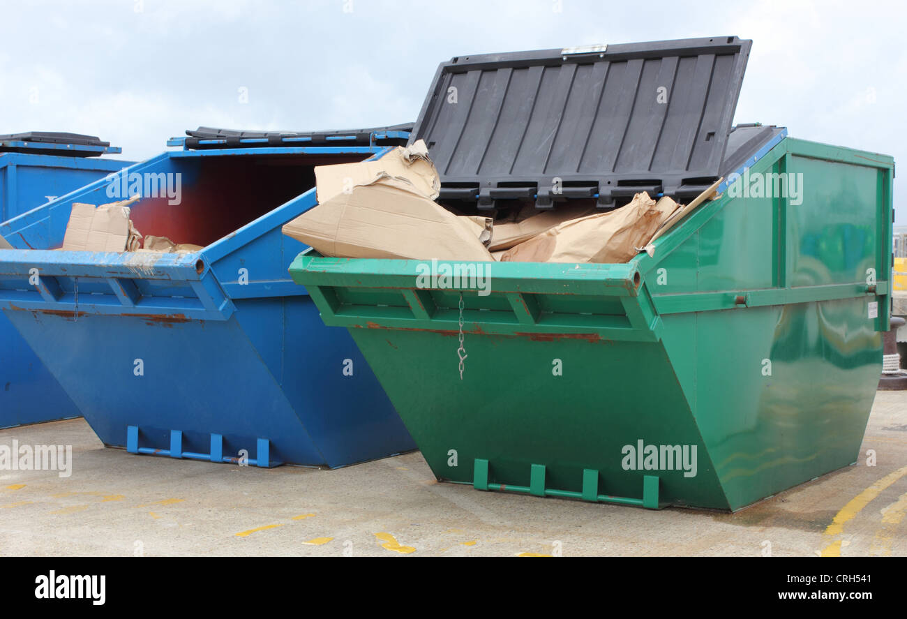 Industrial waste skips Stock Photo - Alamy