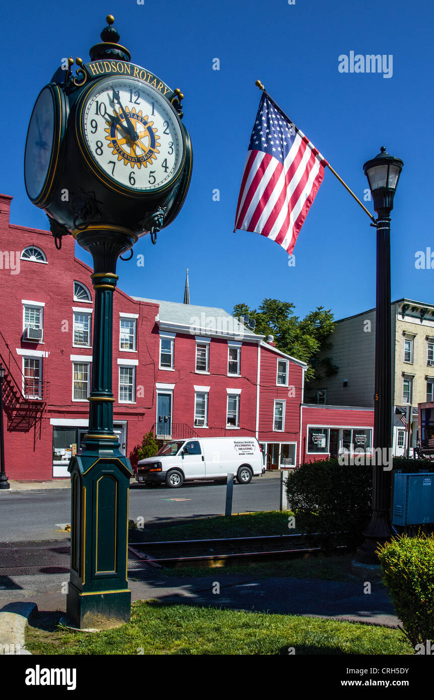 Hudson New York Park Clock Stock Photo - Alamy