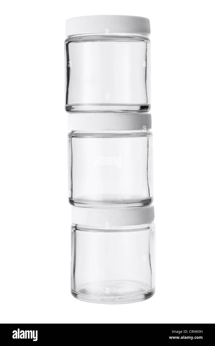 Stack of Glass Jars Stock Photo - Alamy