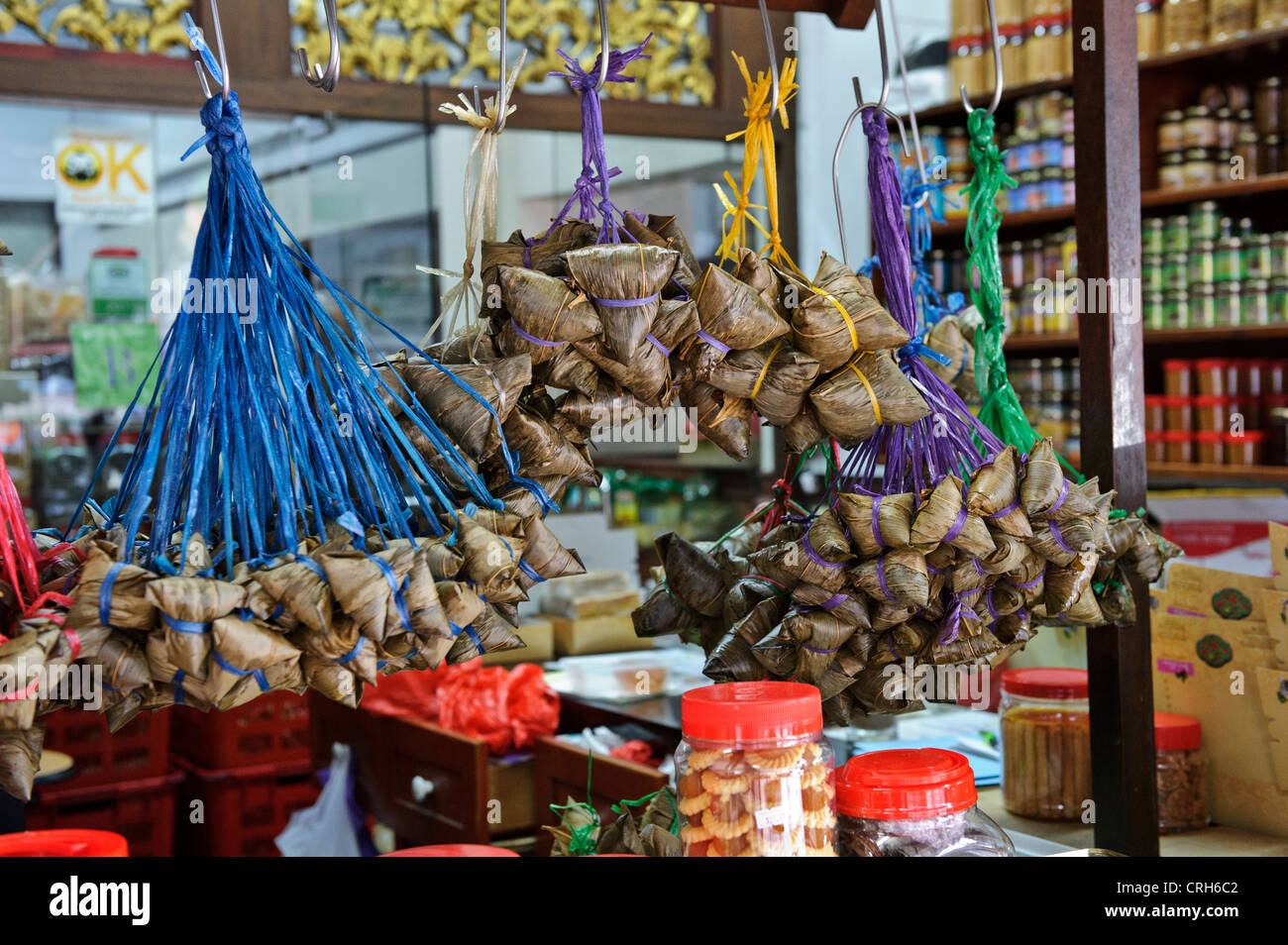 Chinese wrapped rice cakes, Singapore Stock Photo - Alamy
