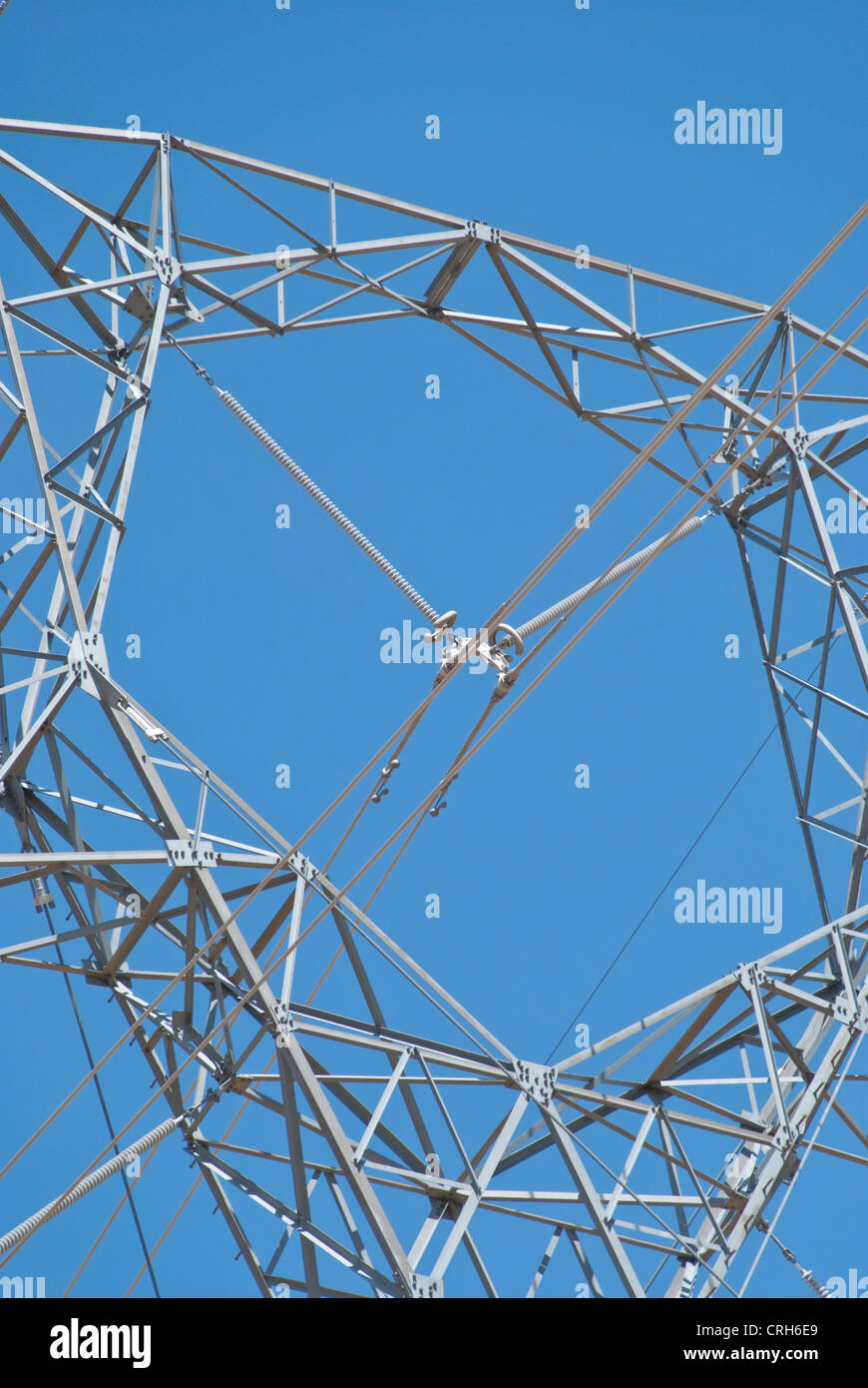 Power lines criss-cross eastern New Mexico Stock Photo - Alamy