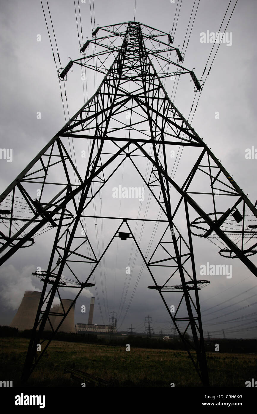 Electricity Pylon And Electric Cables High Resolution Stock Photography ...