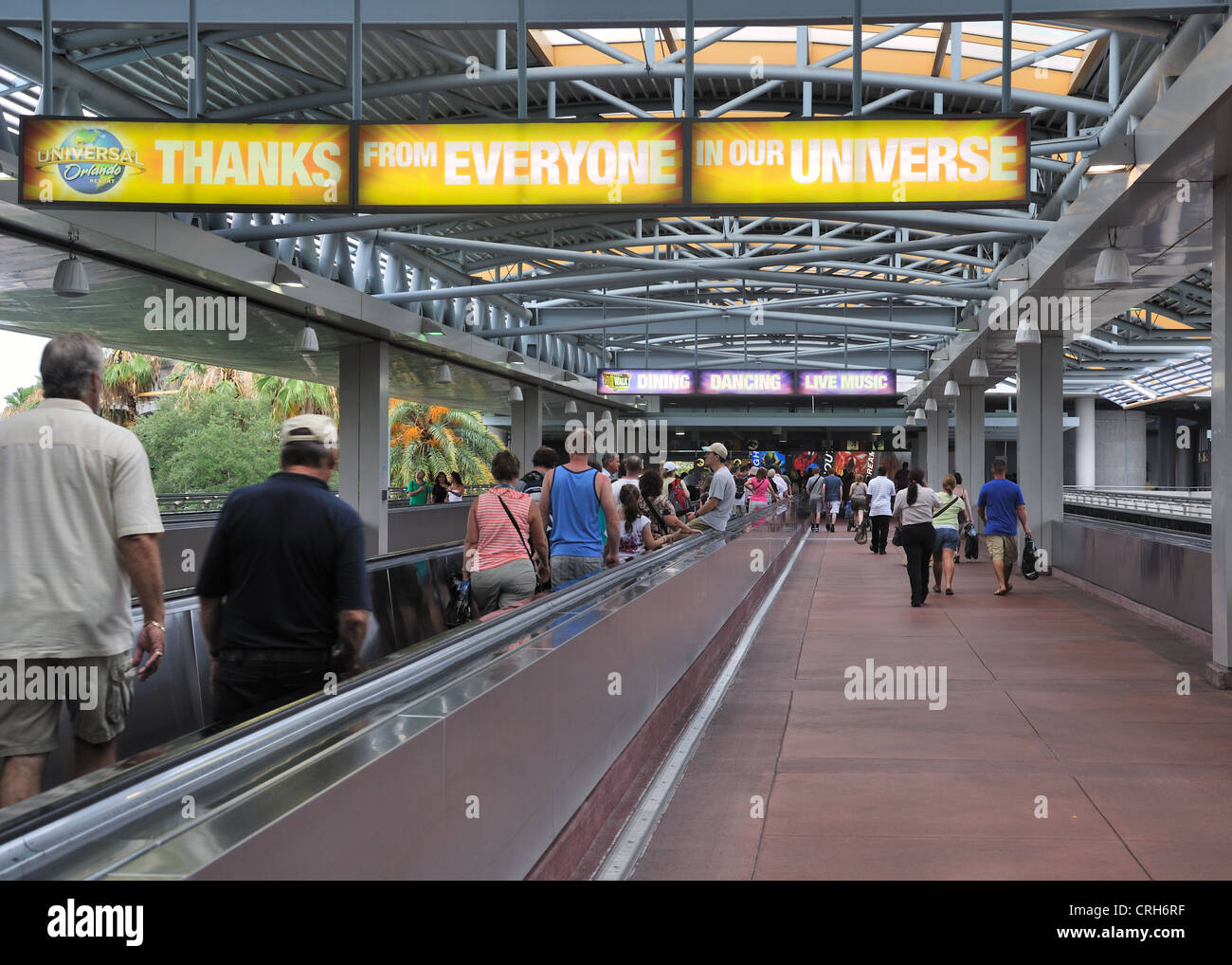 People exiting universal studios in Florida Stock Photo - Alamy
