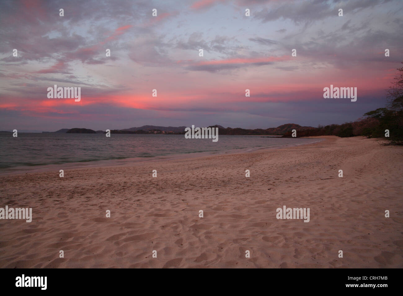 Conchal Beach at sunset, Guanacaste, Costa Rica. February 2012 Stock ...