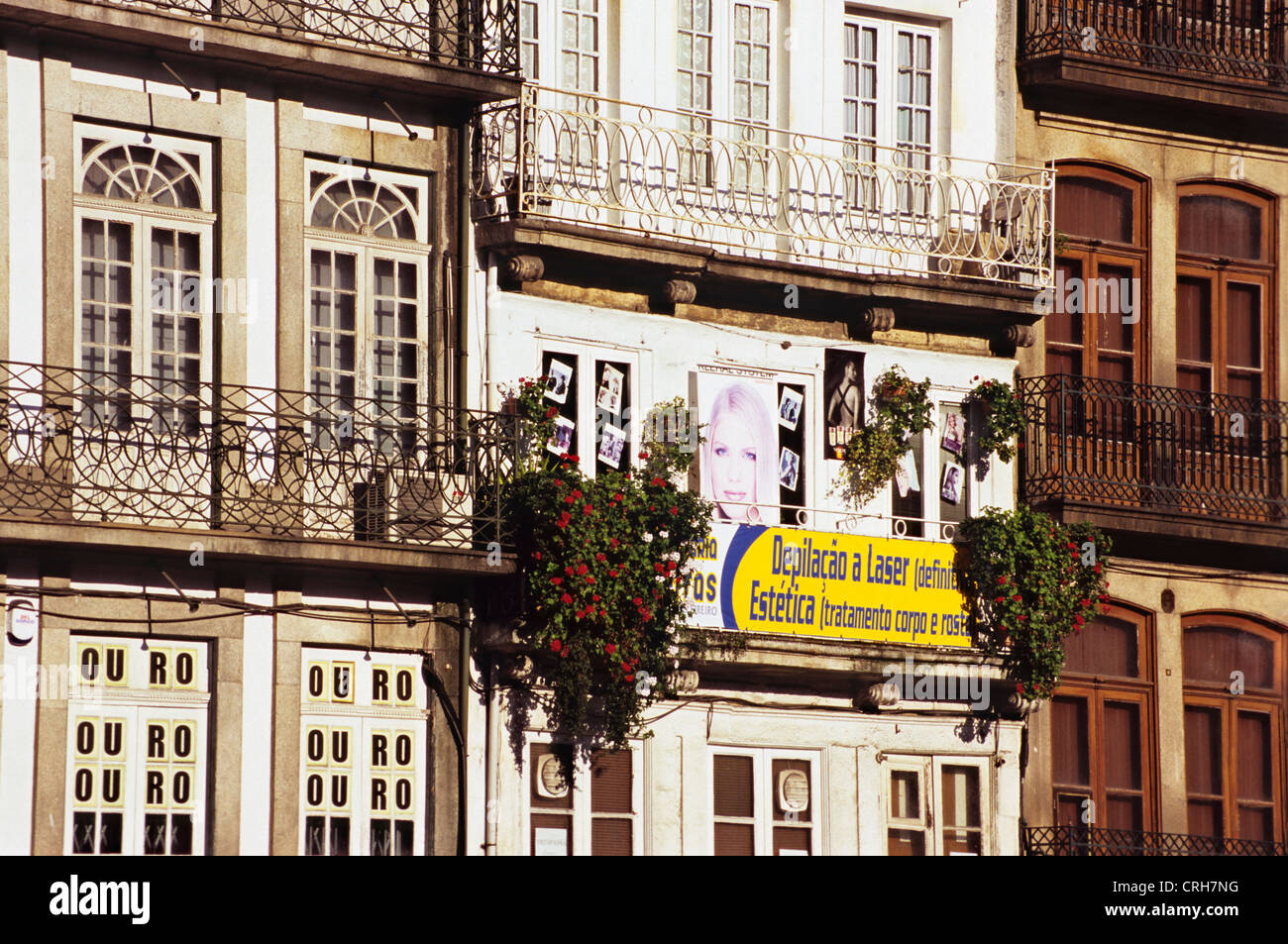 House facades, Porto, Portugal Stock Photo - Alamy