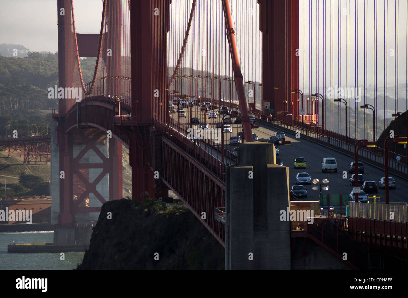 Evening light on the Golden Gate Bridge Stock Photo - Alamy
