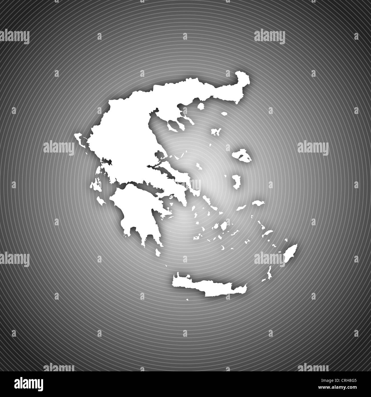 Political map of Greece with the several states Stock Photo - Alamy