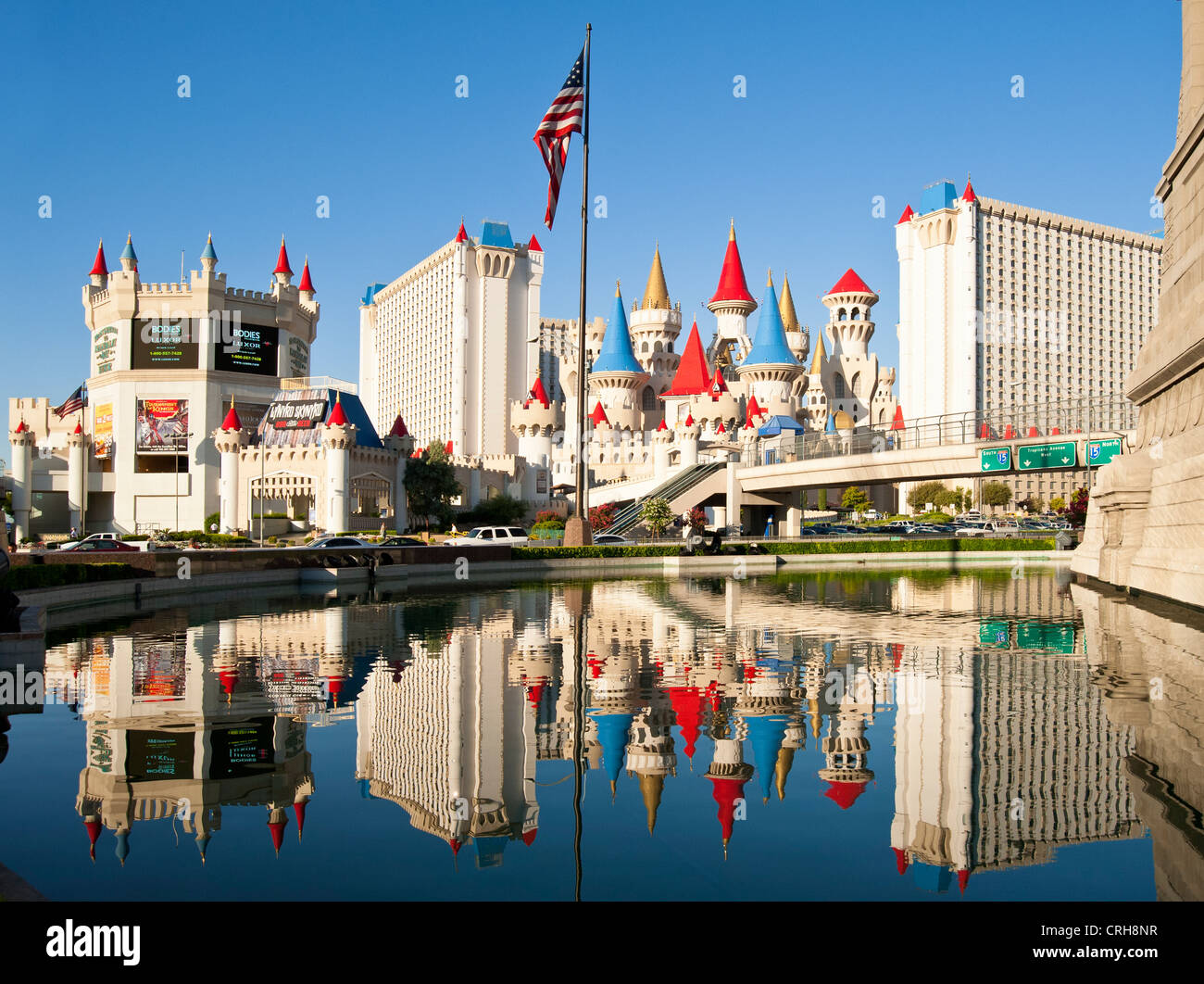 LAS VEGAS, NEVADA, USA - JUNE 14, 2012: Exterior view of the Excalibur ...
