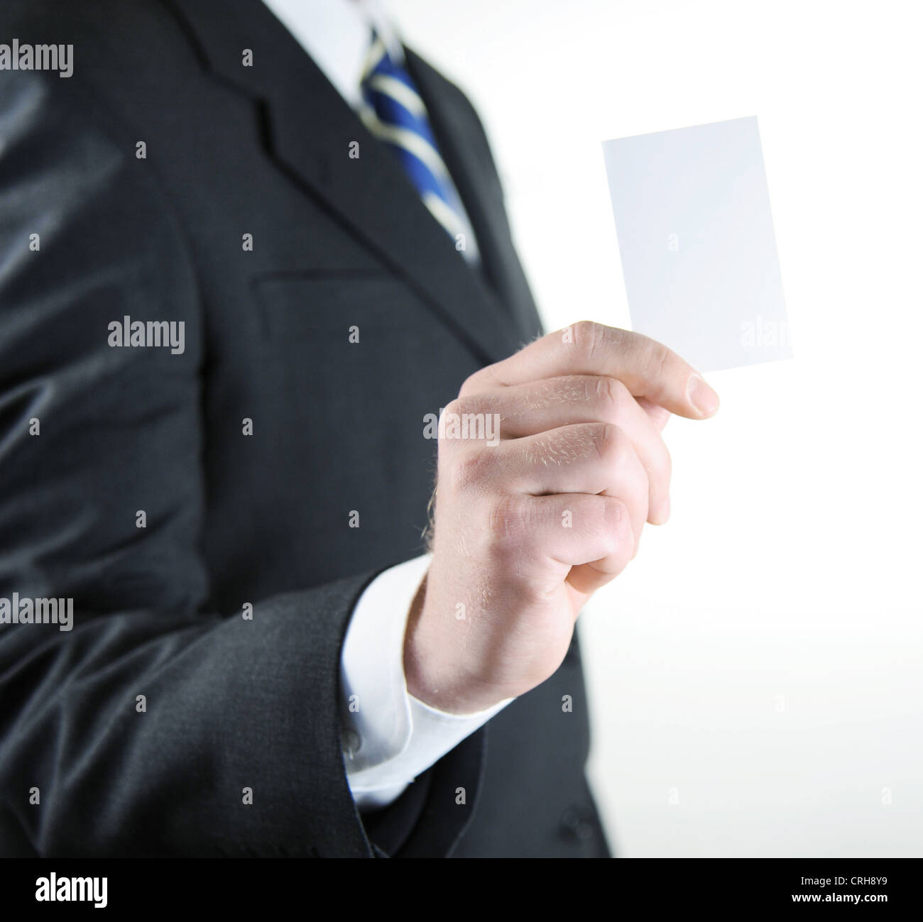 Businessman and business card Stock Photo - Alamy