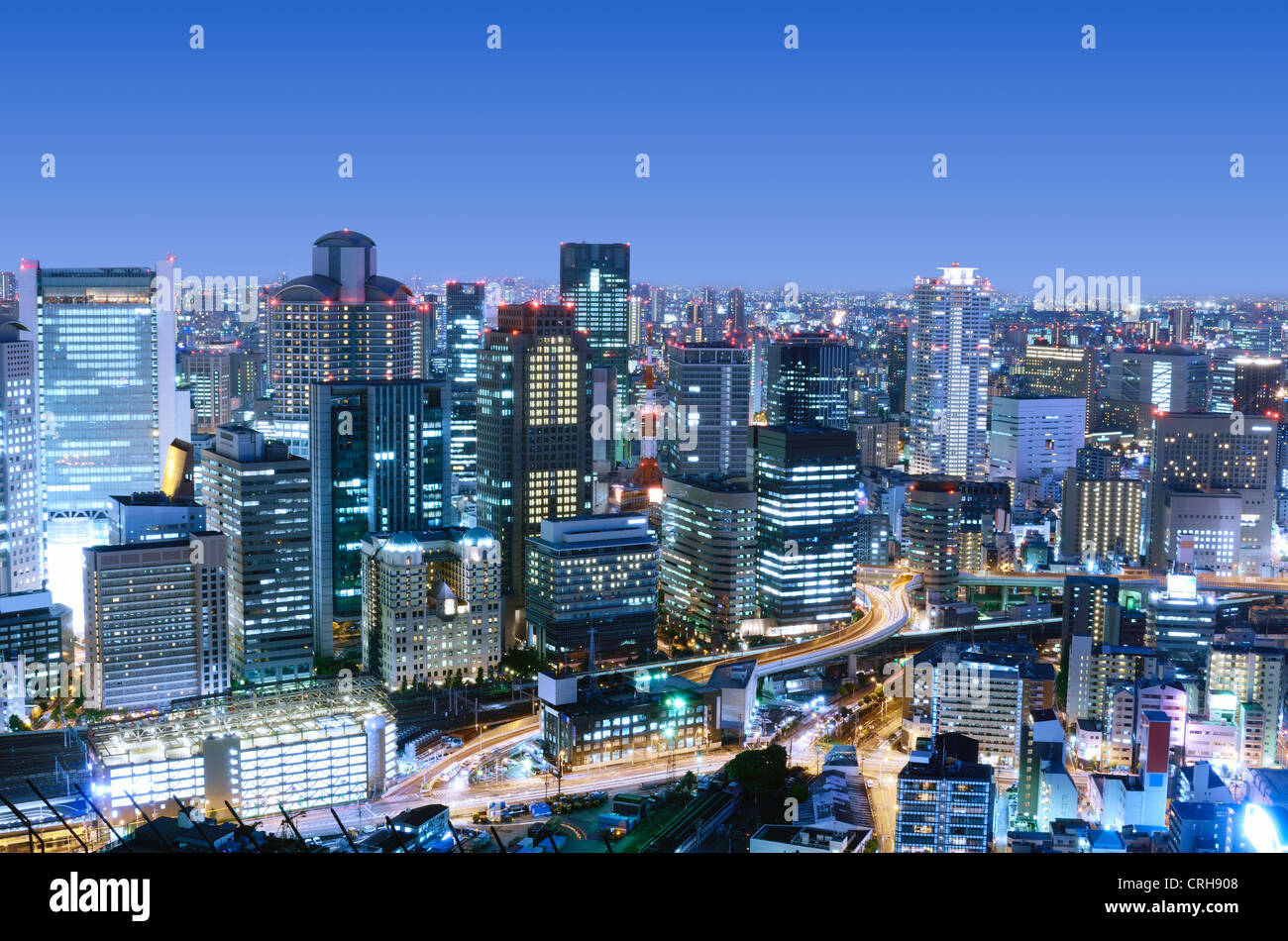 Dense skyline of Umeda District, Osaka, Japan Stock Photo - Alamy