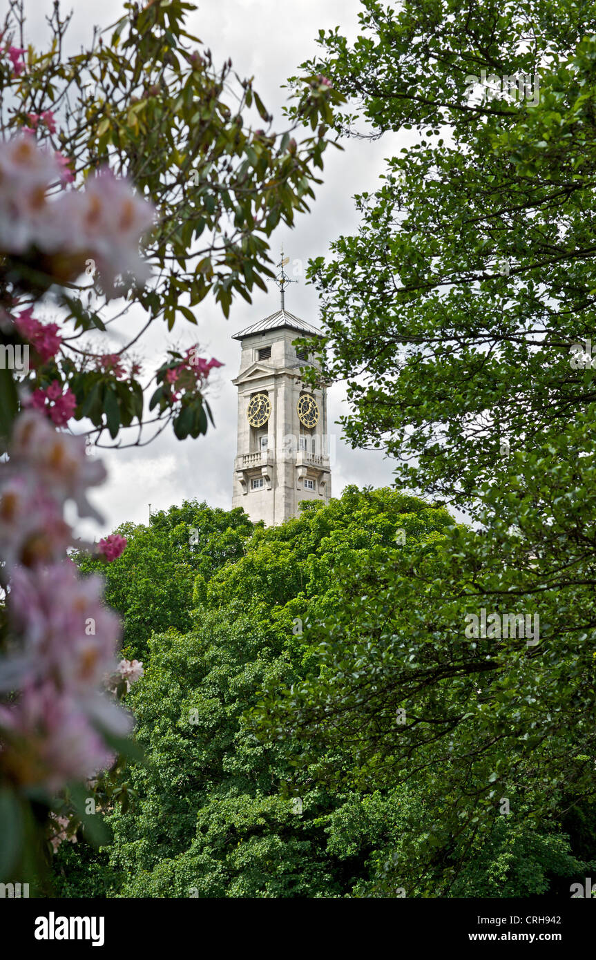 Nottingham University Trent Building from Highfields park Stock Photo ...
