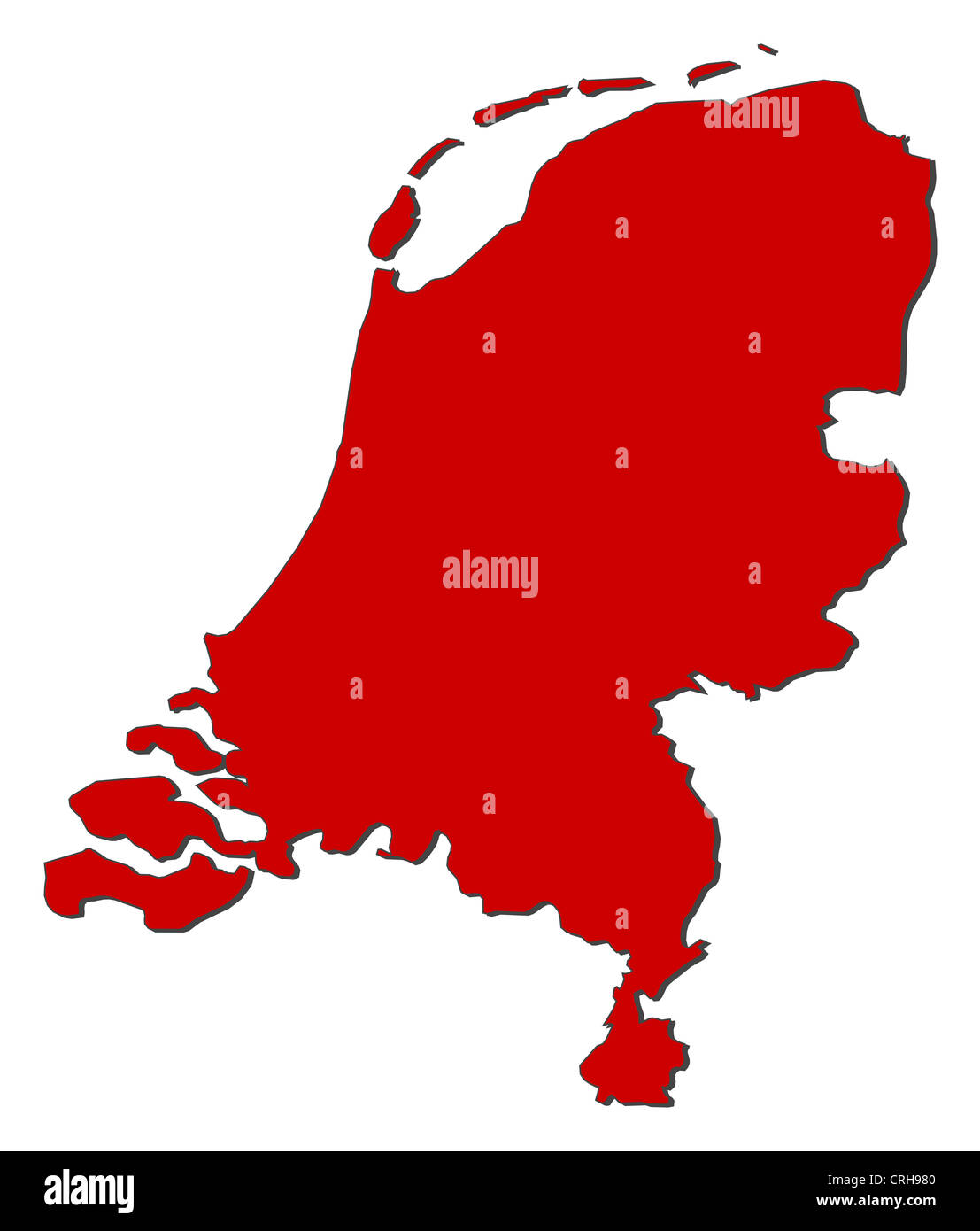 Political map of Netherlands with the several states Stock Photo - Alamy