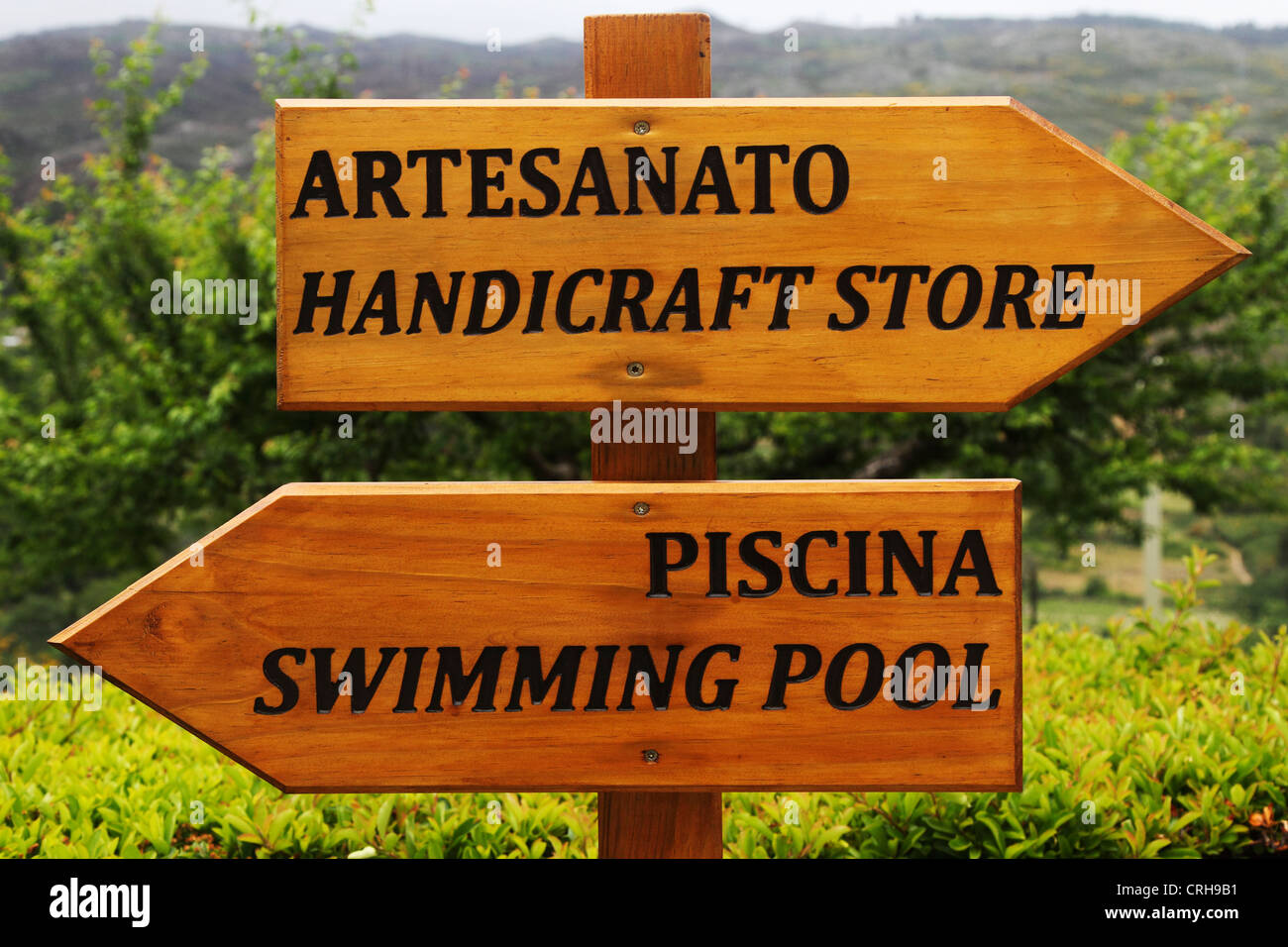 Bilingual signs hotel in douro hi-res stock photography and images - Alamy