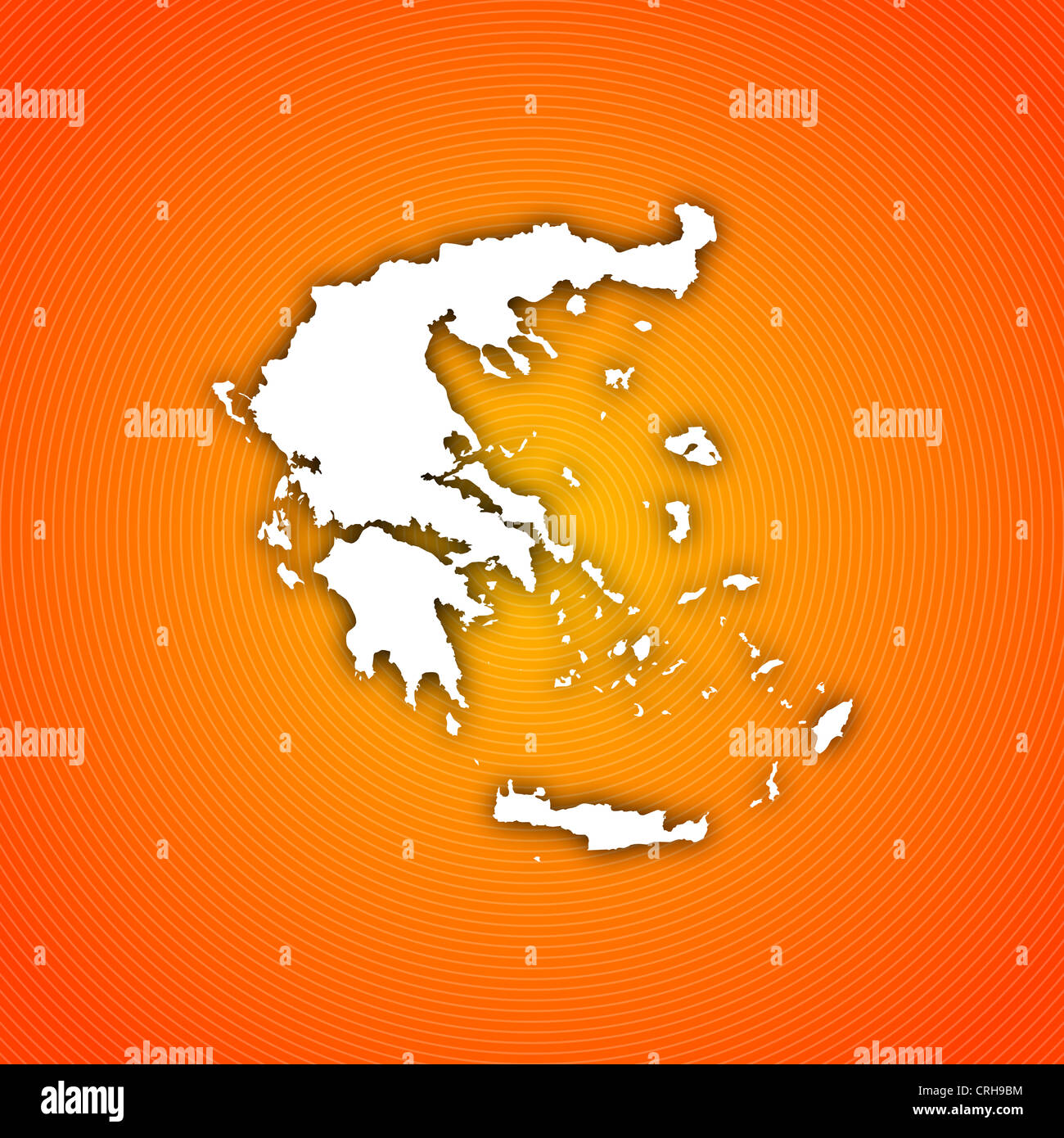 Political map of Greece with the several states Stock Photo - Alamy