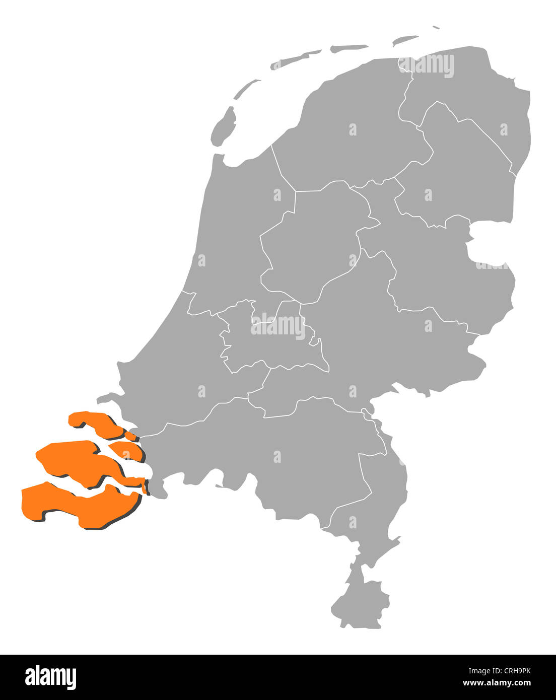 Netherlands Political Map Political And Administrative Map Of
