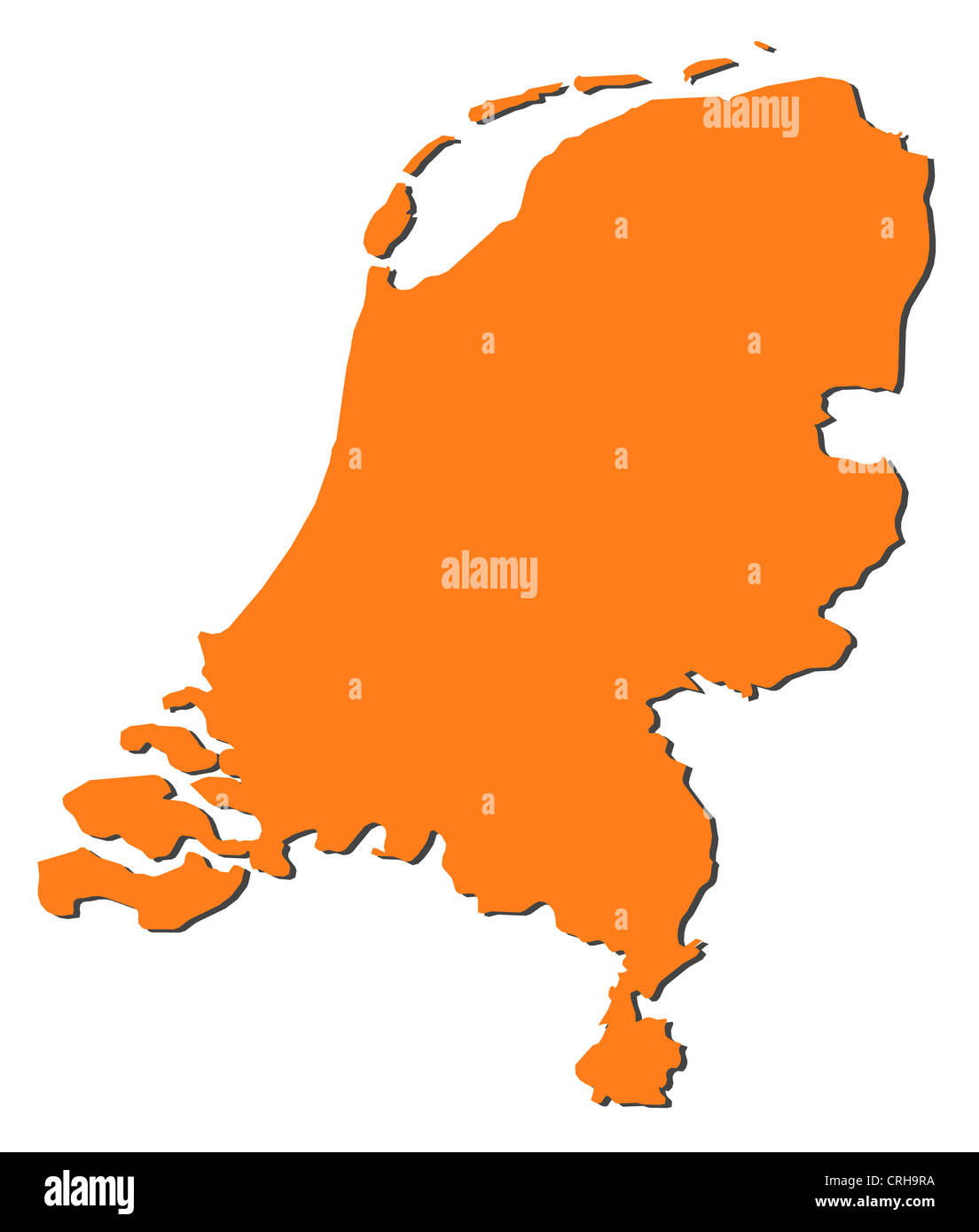 Political map of Netherlands with the several states Stock Photo - Alamy