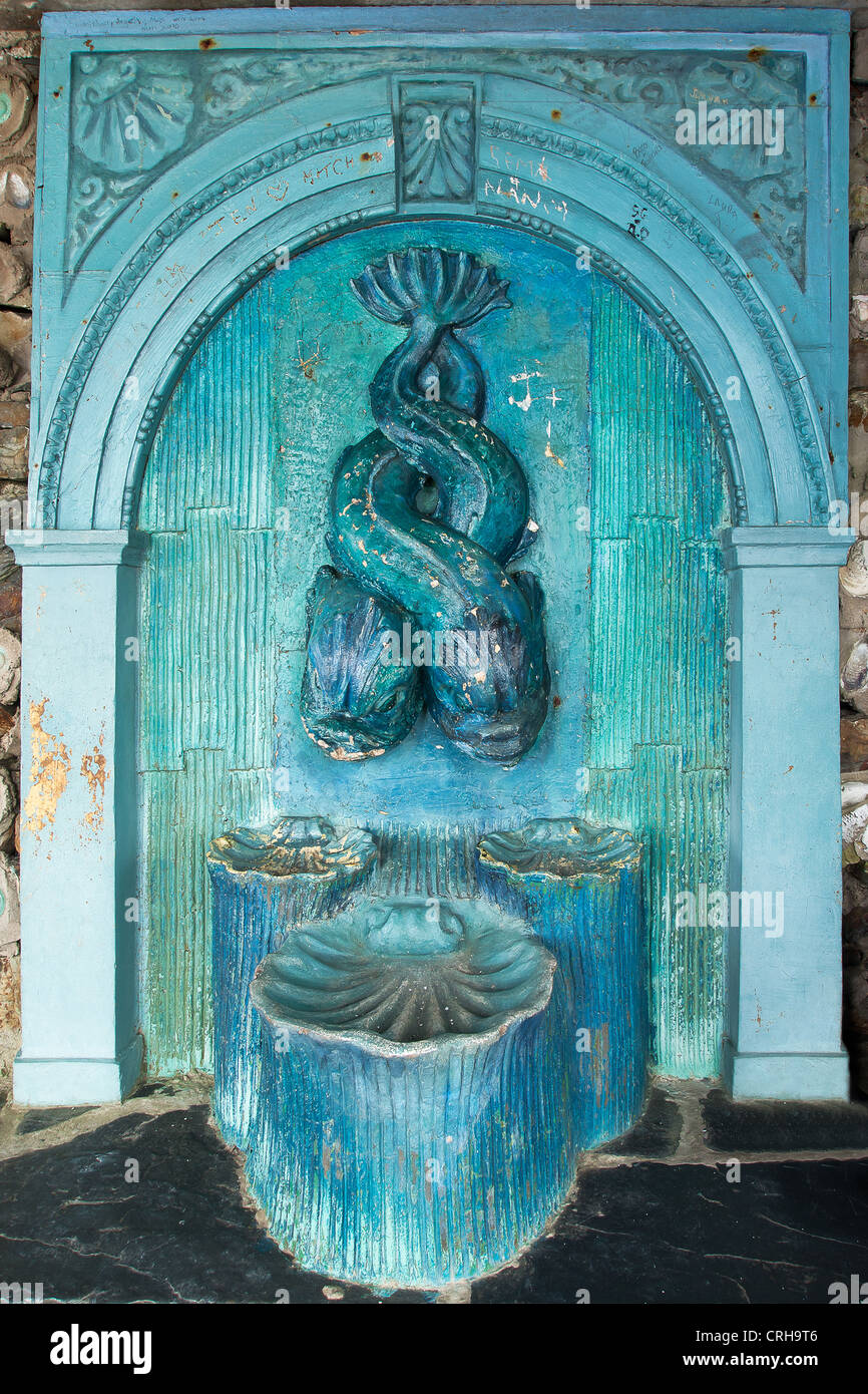 The shell shelter, Portmeirion, Wales Stock Photo - Alamy