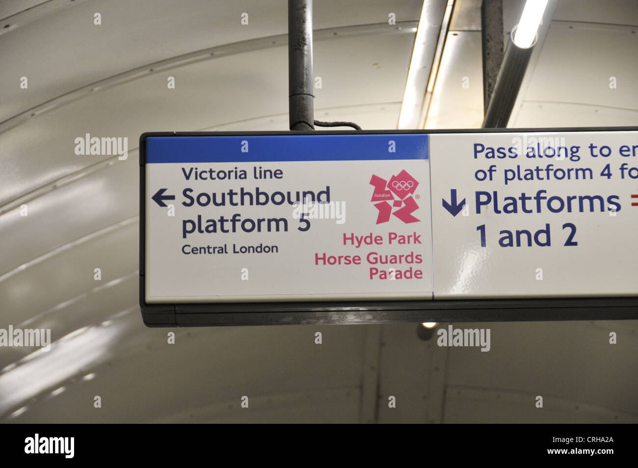 London 2012 Olympics signage Seven Sisters station Hyde Park Horse ...