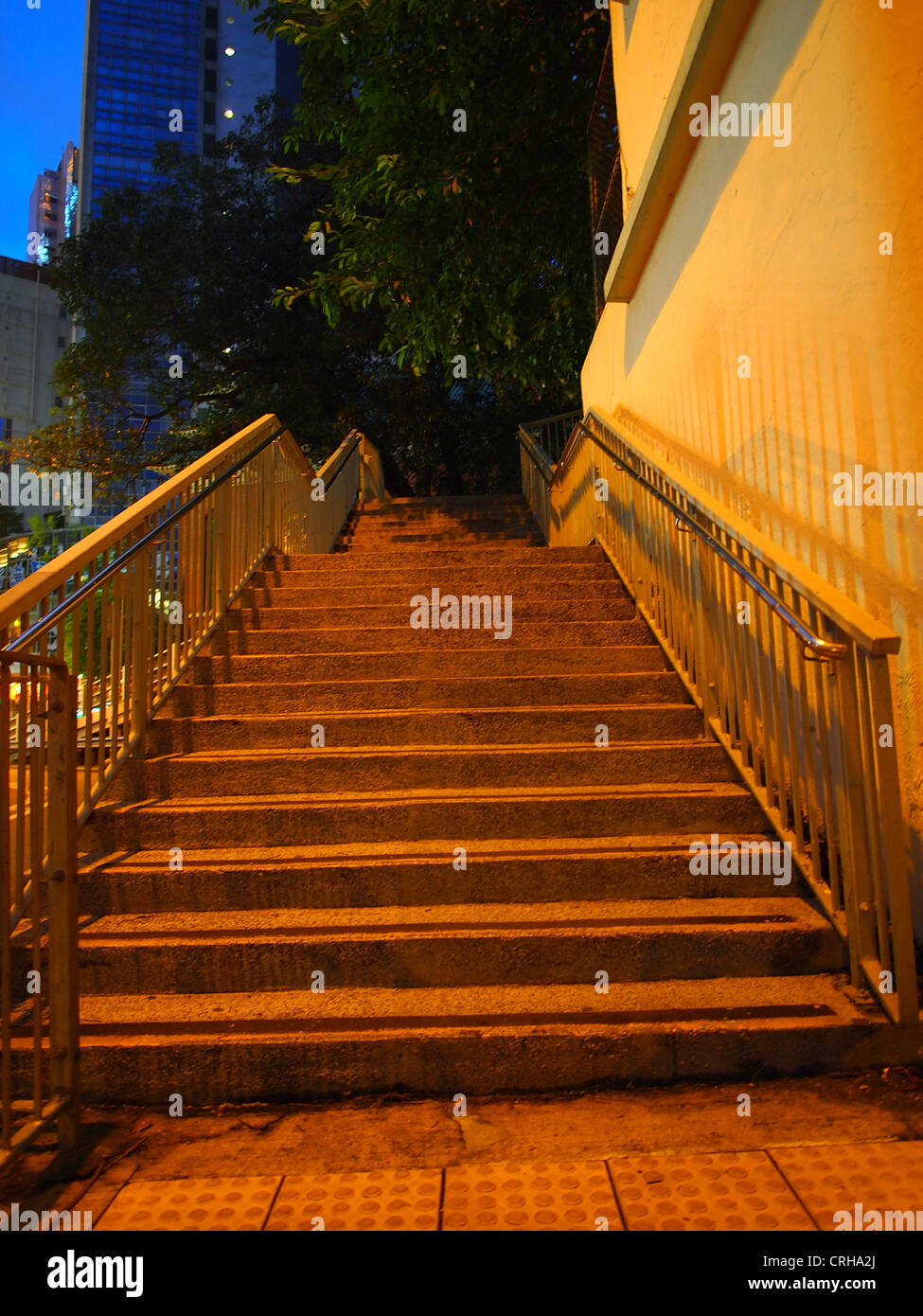 Staircase at night Stock Photo - Alamy