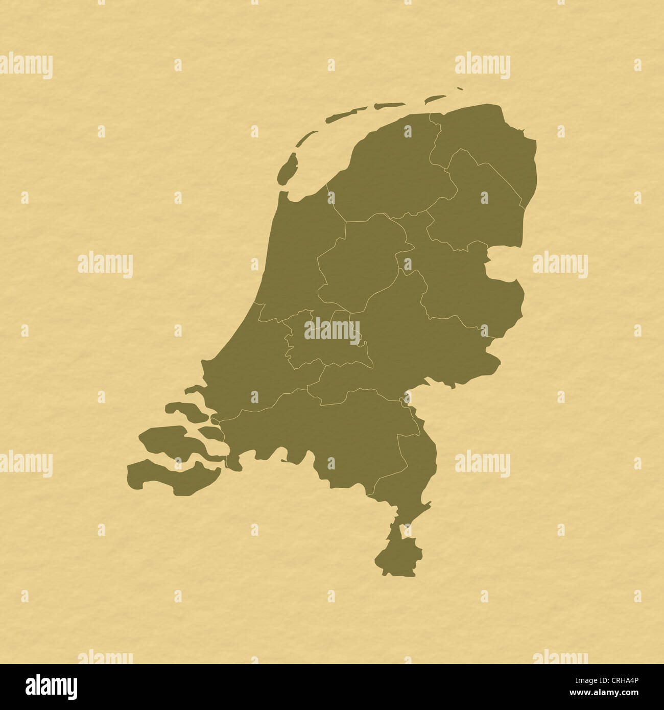 Political map of Netherlands with the several states Stock Photo - Alamy