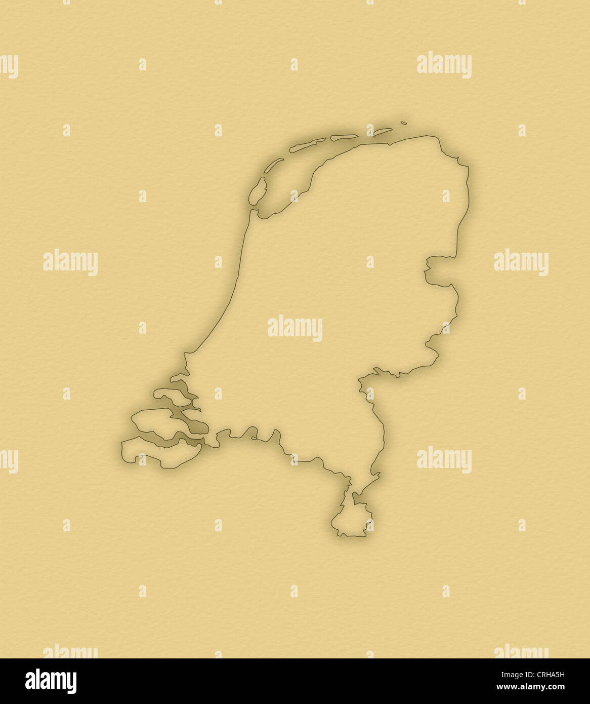 Political map of Netherlands with the several states Stock Photo - Alamy