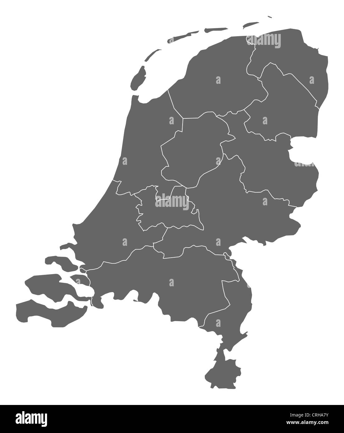 Political map of Netherlands with the several states Stock Photo - Alamy