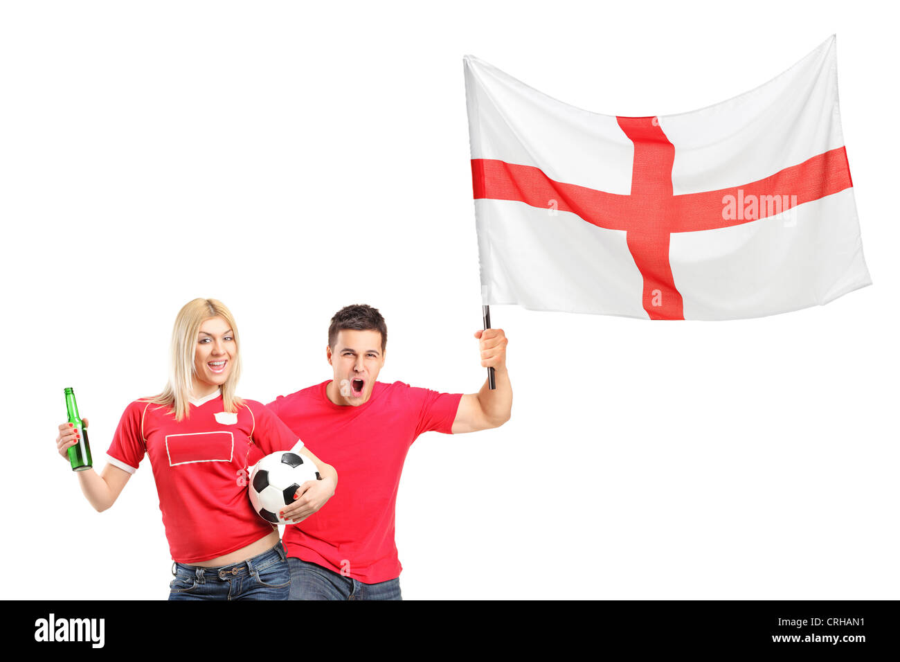 Football fans england flag Cut Out Stock Images & Pictures - Alamy