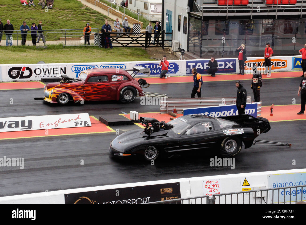 Santa Pod Drag Race Stock Photo - Alamy