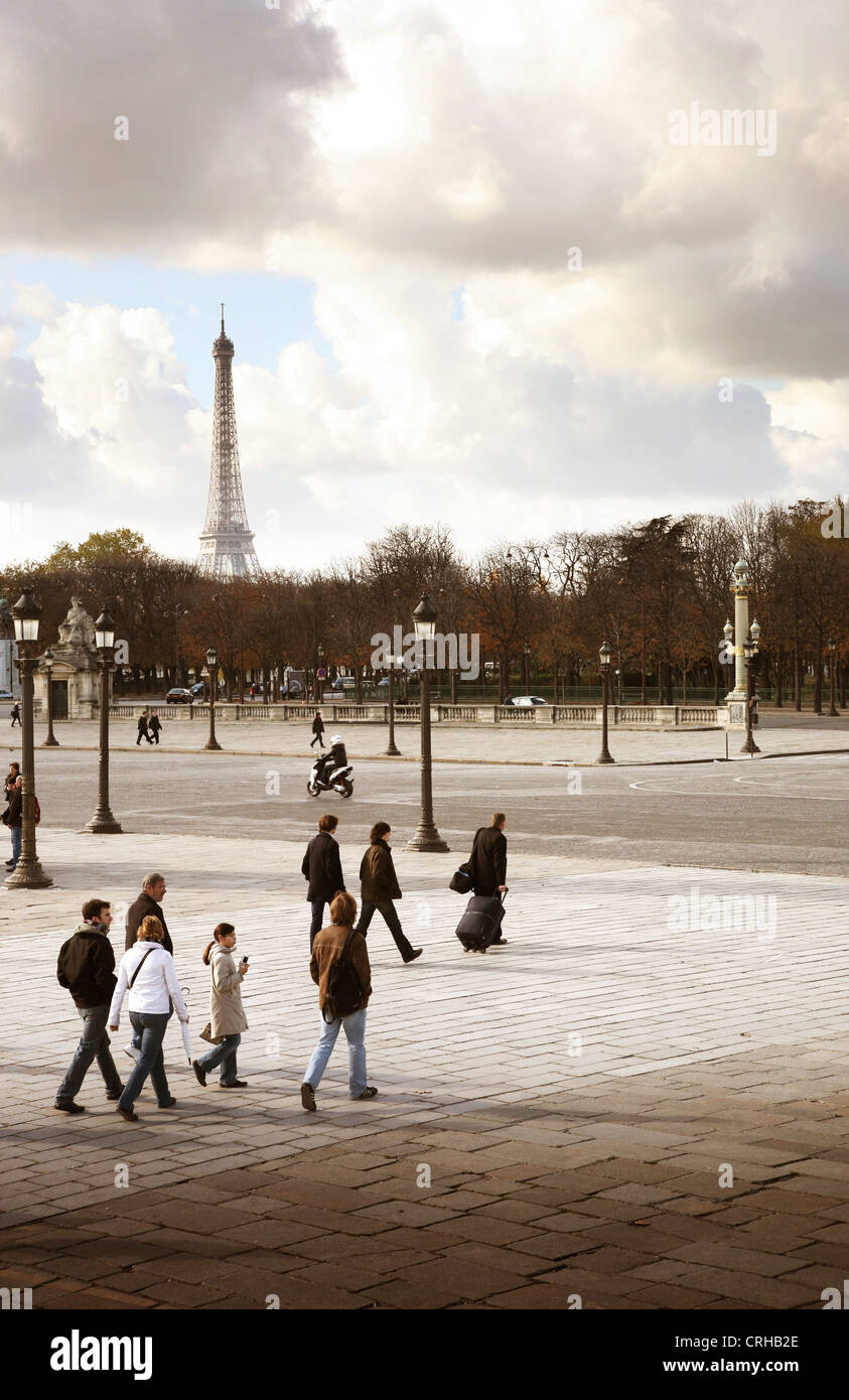 Pedestrians in Paris Stock Photo - Alamy
