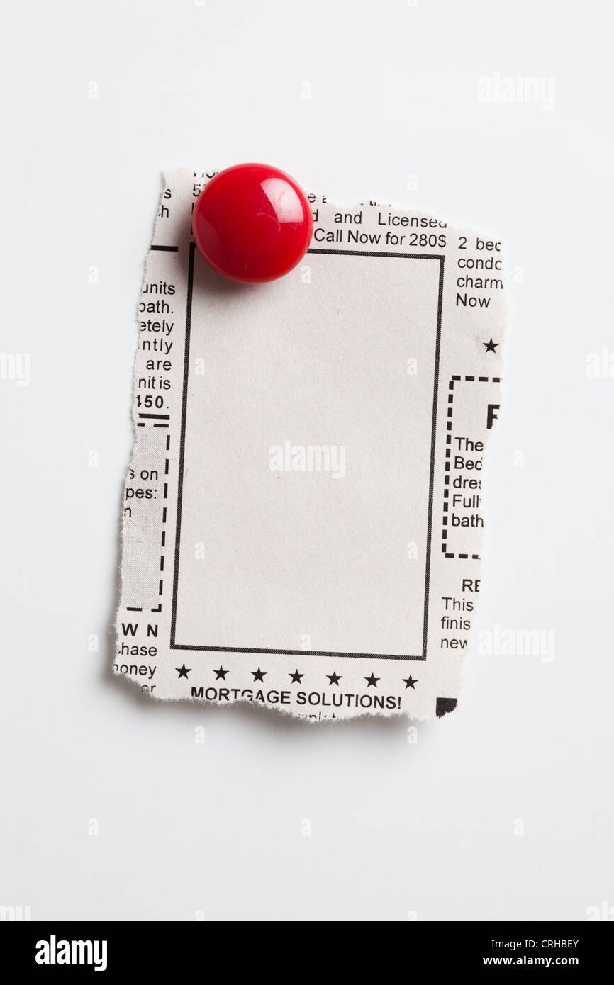 Blank Classified Ad, newspaper, business concept Stock Photo - Alamy