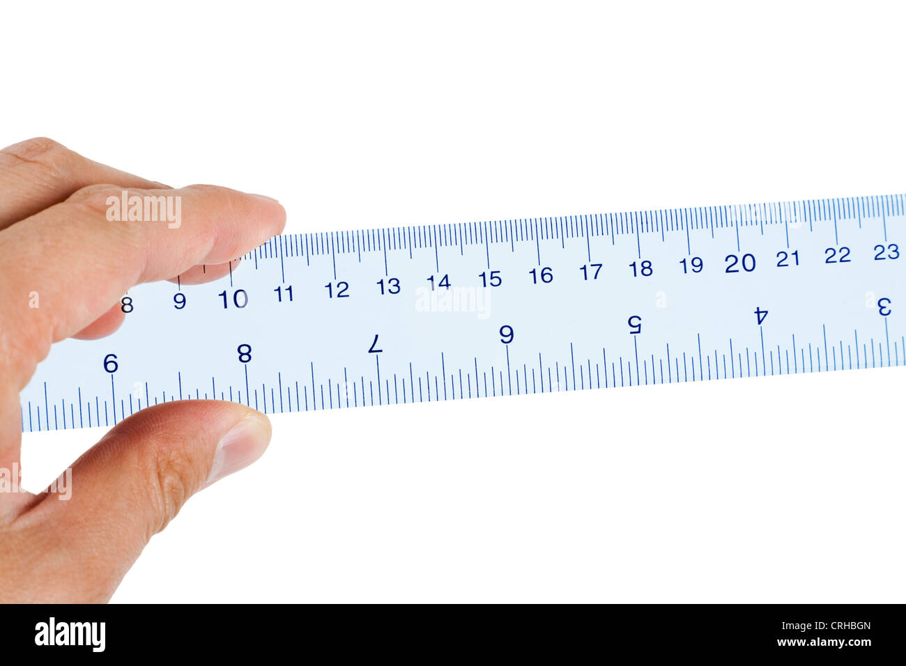 Plastic transparent Ruler with white background Stock Photo - Alamy