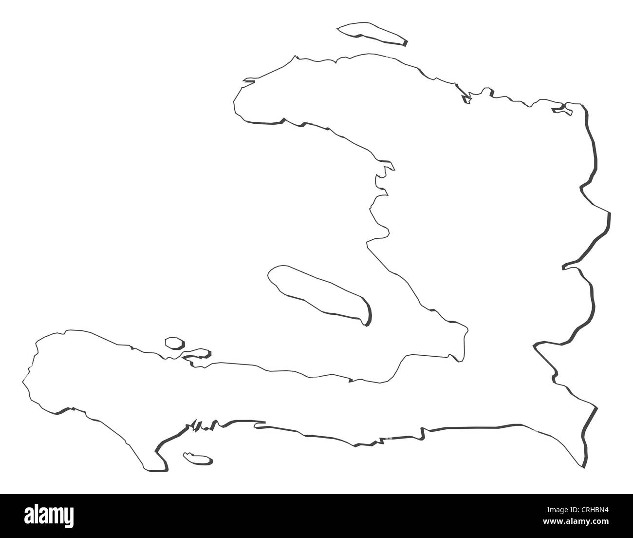 Political map of Haiti with the several departments Stock Photo - Alamy