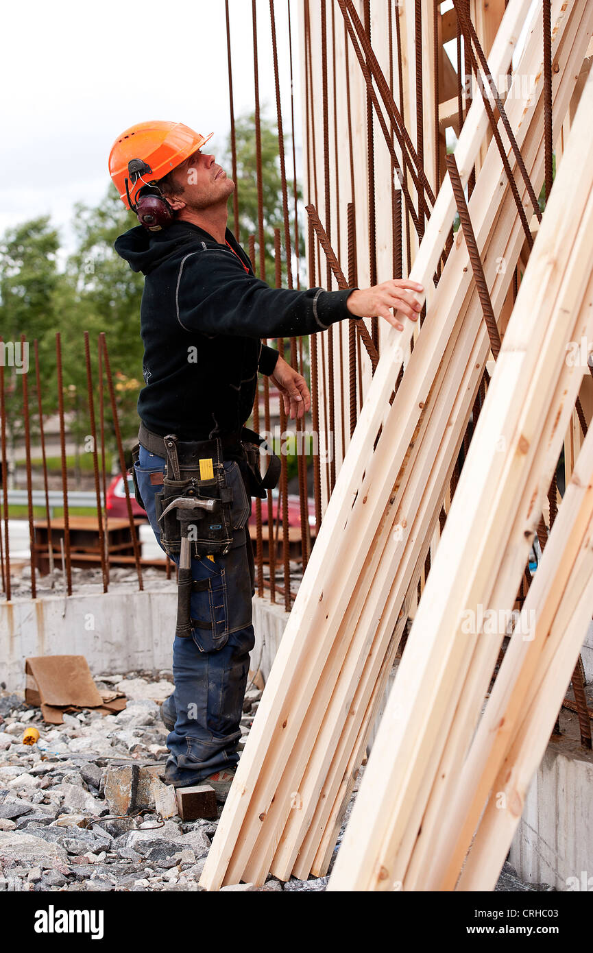 Construction workers on bridge Stock Photo - Alamy
