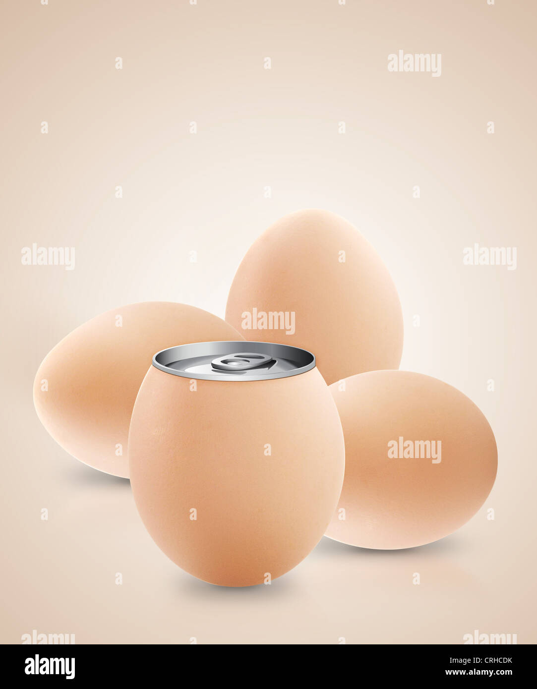 metal can formed from egg Stock Photo - Alamy