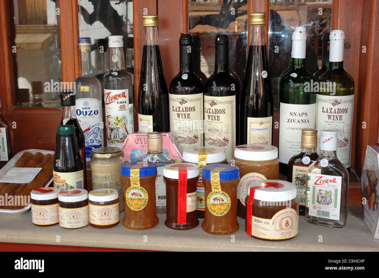 Cyprus wines and other local products on display at Olympus WIneries ...